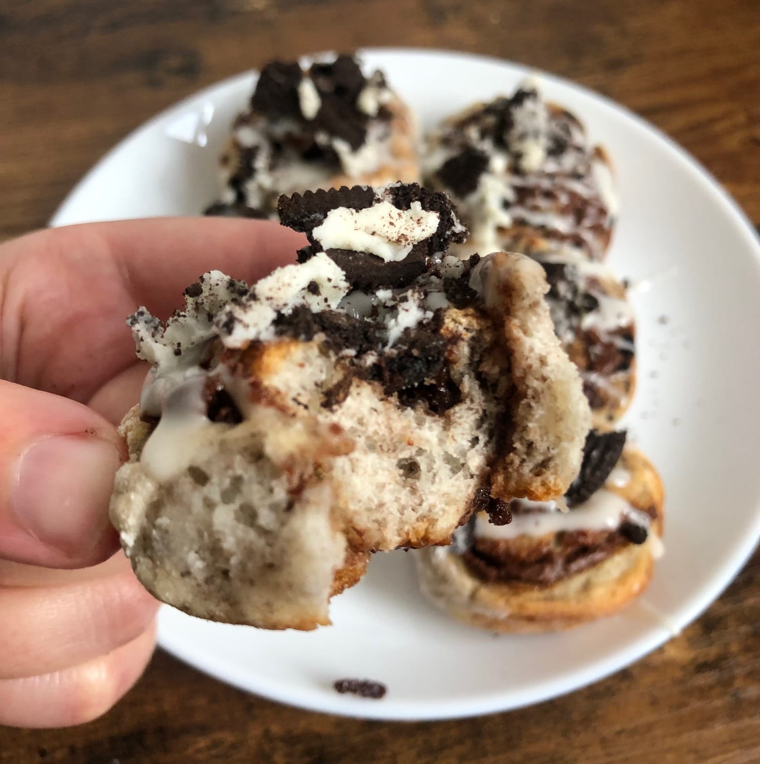 Healthier Oreo Nutella Cinnamon Buns - Food By The Gram