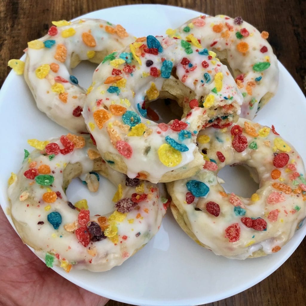 Light Cereal Milk Baked Donuts - Food By The Gram