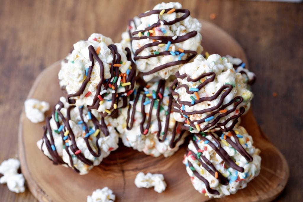 Funfetti Popcorn Balls - Food By The Gram