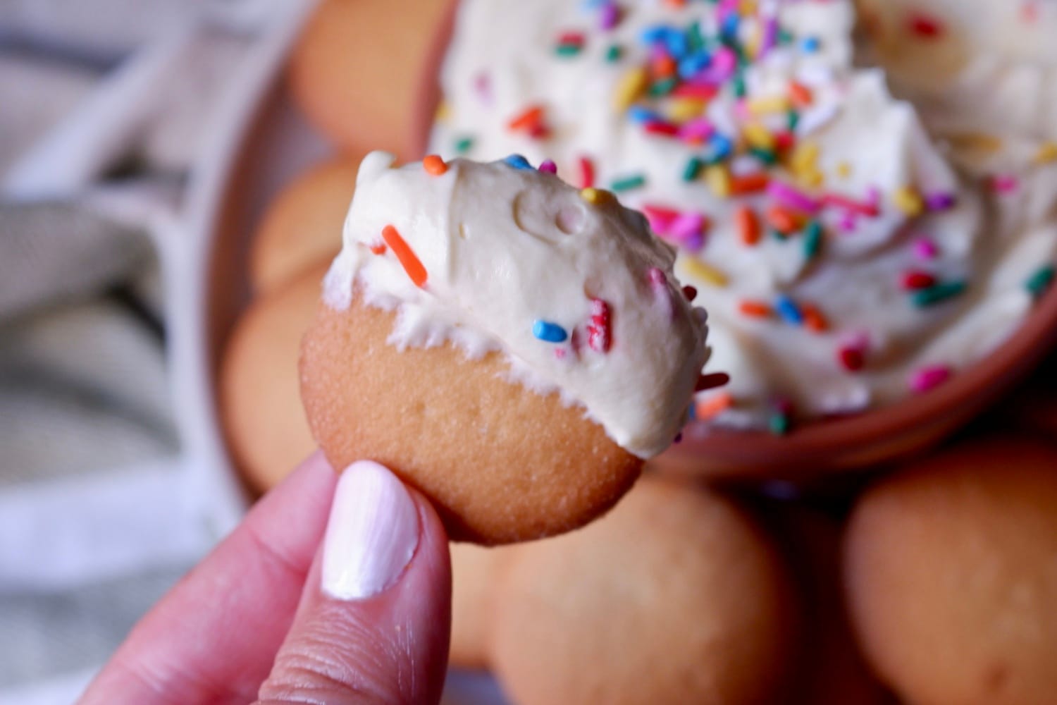 Light Cake Batter Dip - Food By The Gram